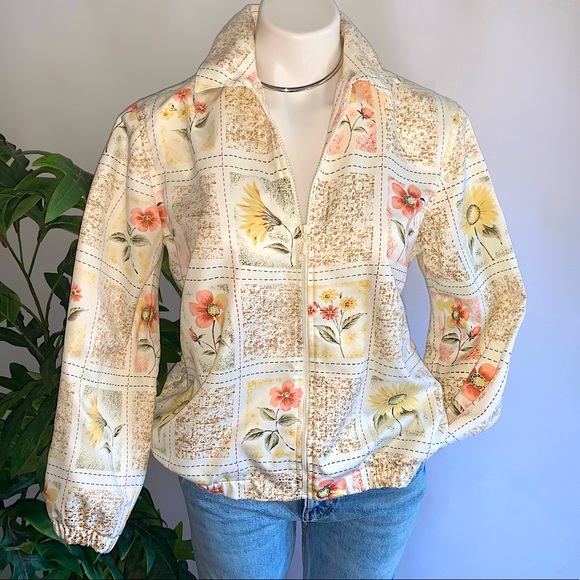 Vintage | Jackets & Coats | Vintage Granny Floral Bomber Jacket | Poshmark